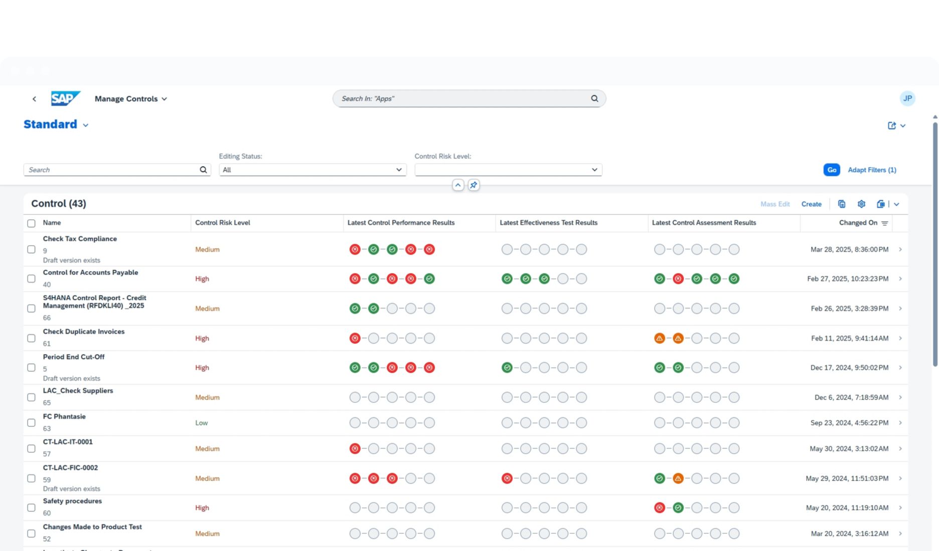 SAP Risk and Assurance Management | Internal Controls