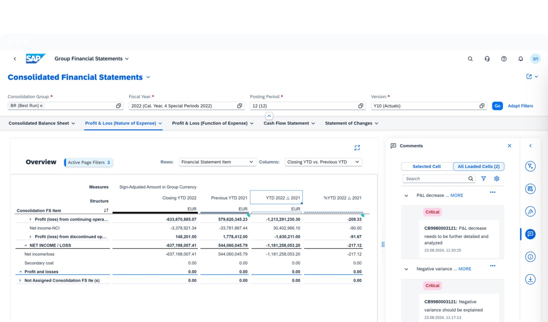 Consolidated Financial Reporting | SAP